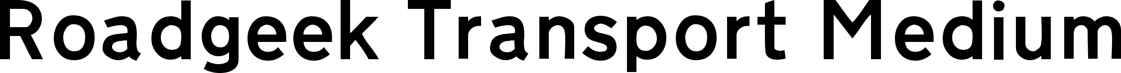 Roadgeek Transport Medium font