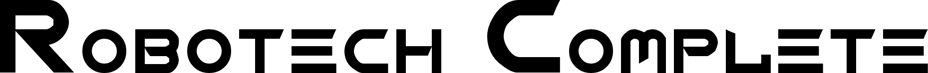 Robotech Complete font