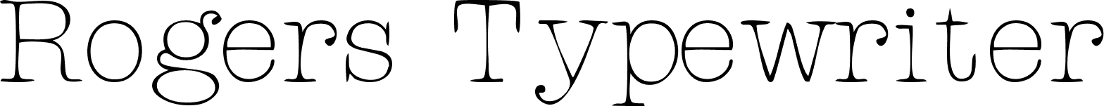 Rogers Typewriter fuente | Fonts2u.com