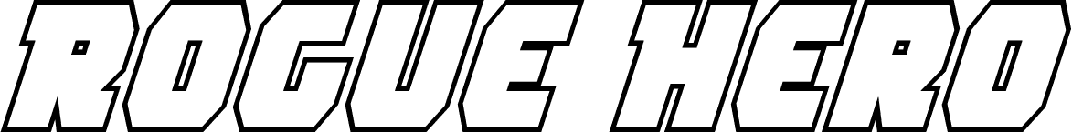 Rogue Hero Outline Italic font | Fonts2u.com