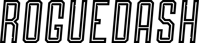 Roguedash Italic Line font | Fonts2u.com