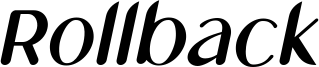 Rollback Regular font | Fonts2u.com