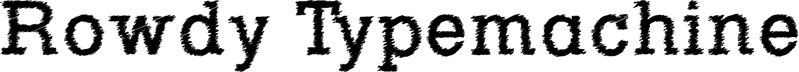 RowdyTypemachine font | Fonts2u.com