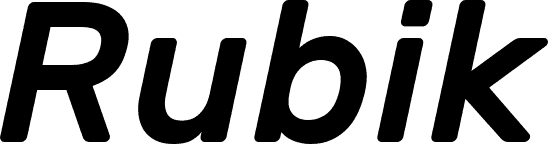 Rubik Medium Italic font