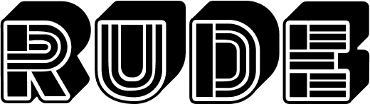 Rude 3D Regular font