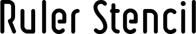 Ruler Stencil font