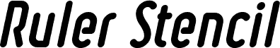 Ruler Stencil font