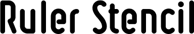 Ruler Stencil font