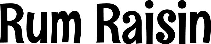 Rum Raisin font