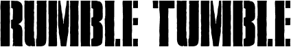 Rumble Tumble font