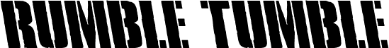 Rumble Tumble Outline font