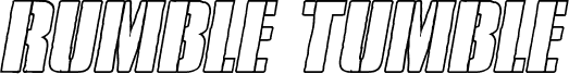 Rumble Tumble Outline font