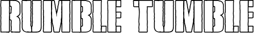 Rumble Tumble Outline Italic font | Fonts2u.com