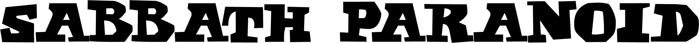 Sabbath Paranoid font | Fonts2u.com