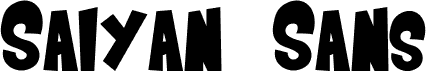 Saiyan Sans - Left ObliqueRegular font | Fonts2u.com