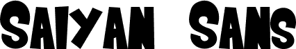 Saiyan Sans - Left ObliqueRegular font | Fonts2u.com