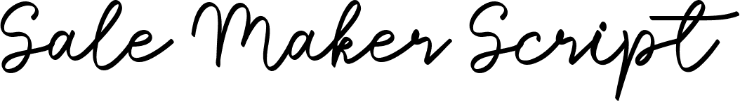 Sale Maker Script Script font | Fonts2u.com