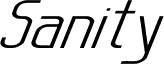 Sanity font