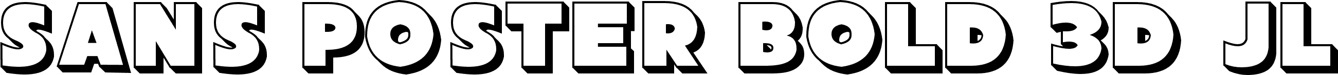 Sans Poster Bold 3D JL font