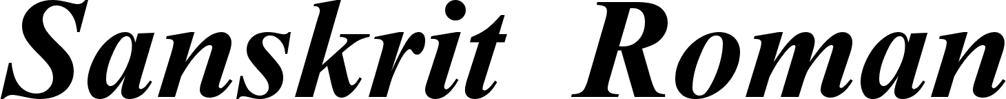 Sanskrit Roman Bold Italic font | Fonts2u.com