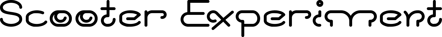 Scooter Experiment-Light font
