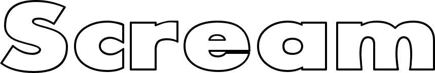 Scream outlined font