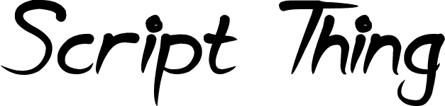 Script Thing font