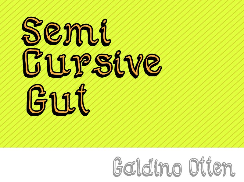 Semi Cursive Gut font | Fonts2u.com