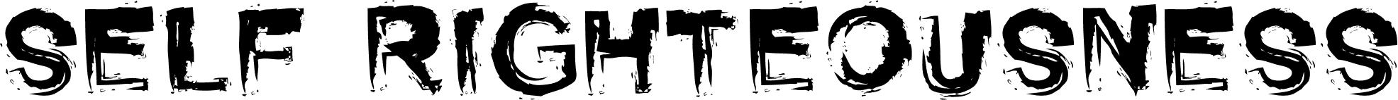 Self Righteousness Regular font