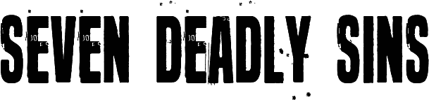 Seven deadly sins font