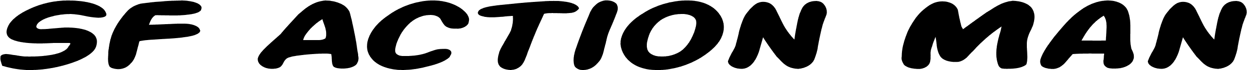 SF Action Man Extended Bold Italic font