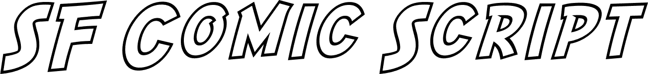 SF Comic Script Outline font