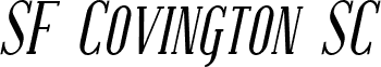 SF Covington SC Cond Bold Italic font | Fonts2u.com