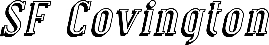 SF Covington Shadow Italic font