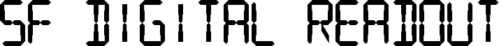 SF Digital Readout Medium font