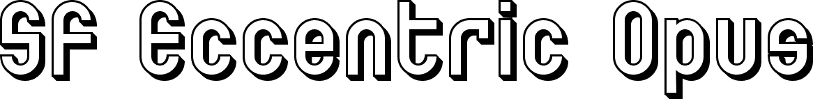 SF Eccentric Opus Shaded font | Fonts2u.com