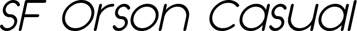 SF Orson Casual Heavy font