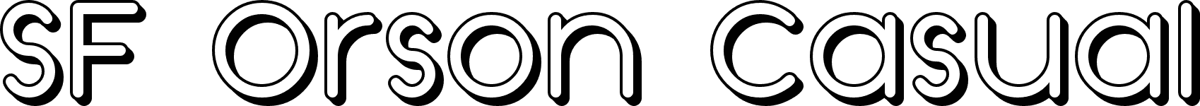 SF Orson Casual Shaded font
