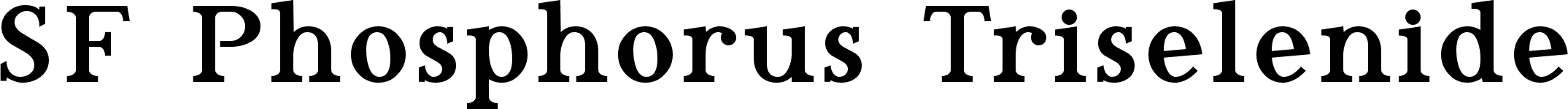 SF Phosphorus Triselenide font | Fonts2u.com
