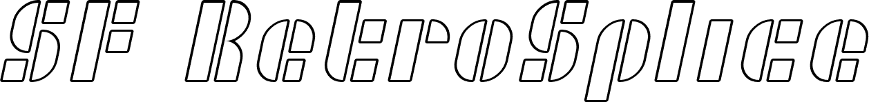 SF RetroSplice Outline font | Fonts2u.com