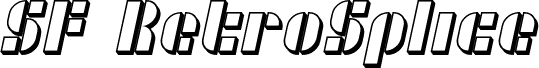 SF RetroSplice Outline font | Fonts2u.com