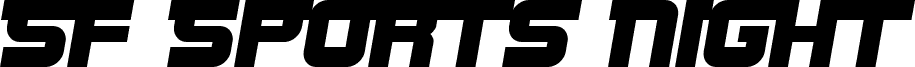 SF Sports Night NS font