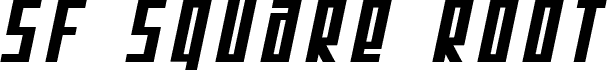 SF Square Root Shaded font