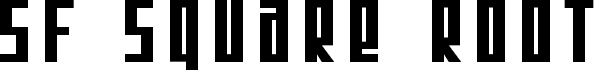 SF Square Root Shaded font