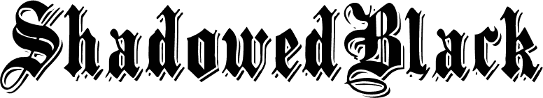ShadowedBlack Normal font | Fonts2u.com