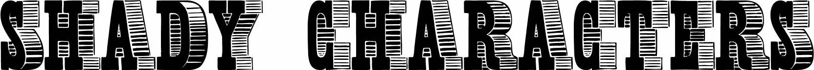 Shady Characters Medium font