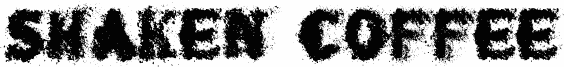 shaken_coffee font