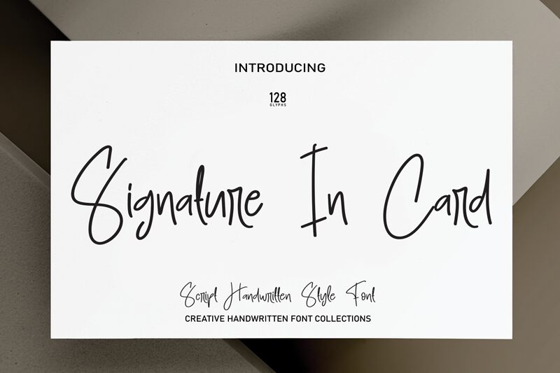 Signature In Card font | Fonts2u.com