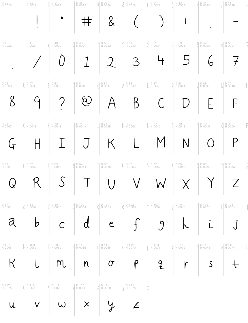 Simple Handwriting Regular font | Fonts2u.com