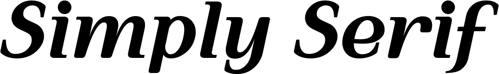 Simply Serif Bold Italic font